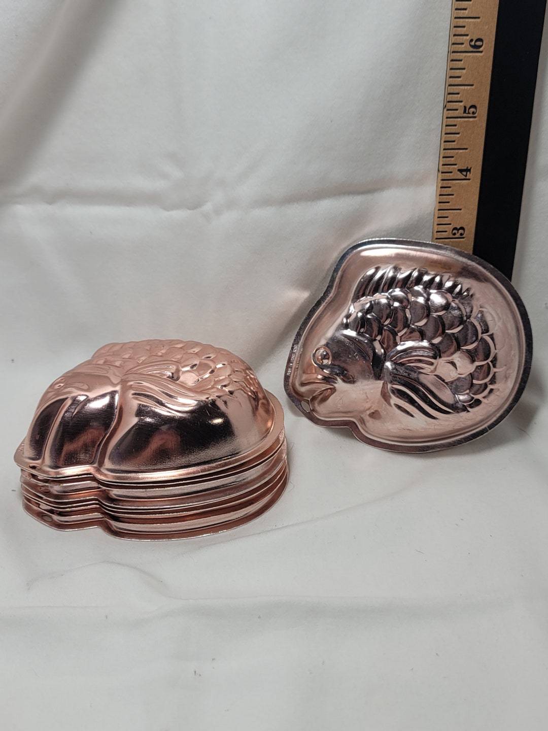 Vintage Copper Bass Fish Jello Molds Set of 8 Molds - Etsy