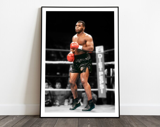 Mike Tyson Poster, Mike Tyson Print, Mike Tyson Wall Art, Boxing Poster ...