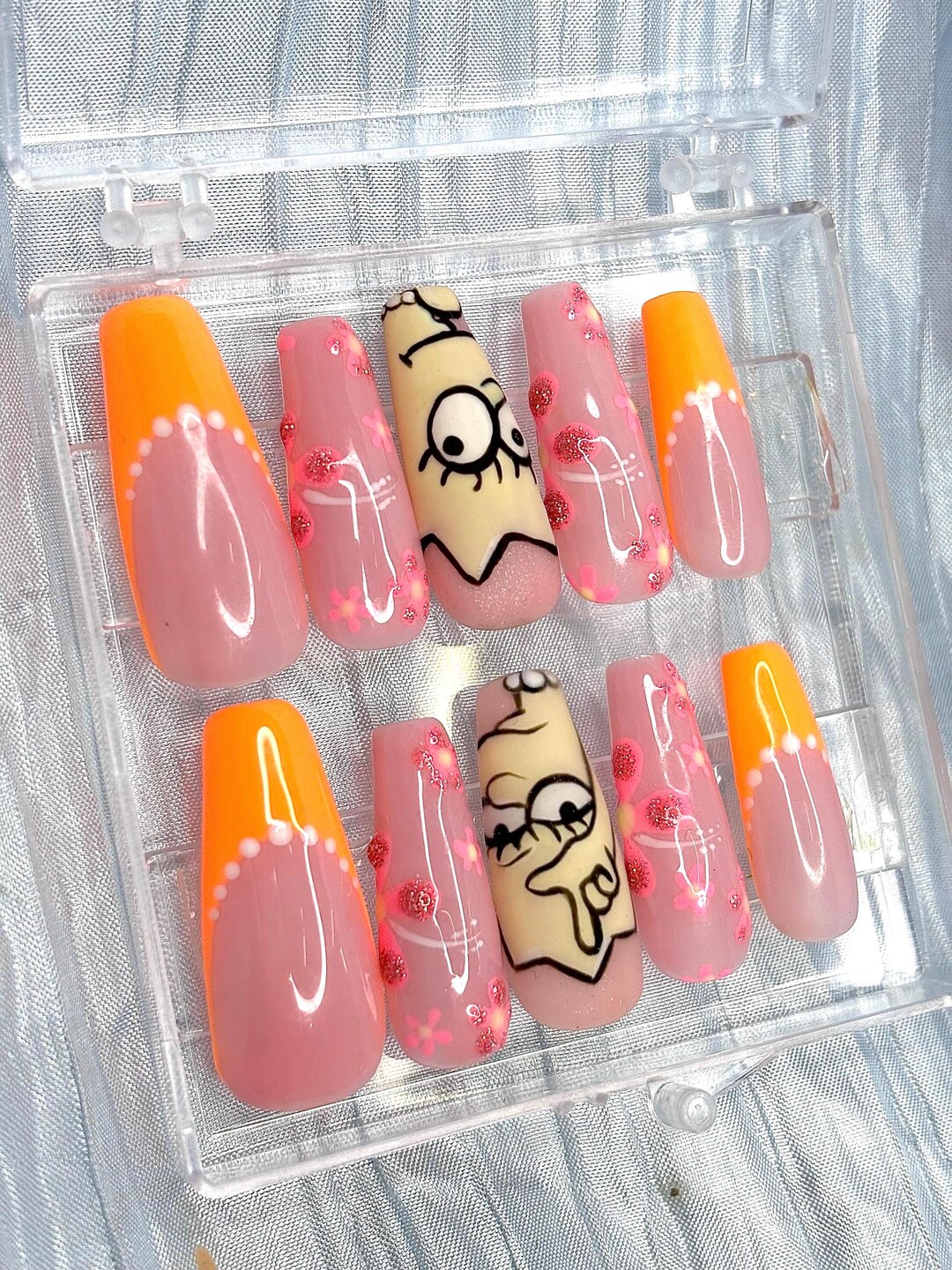 Lisa Simpson, the Simpsons, Cartoon Nails, Cute Pink Flower, Long ...