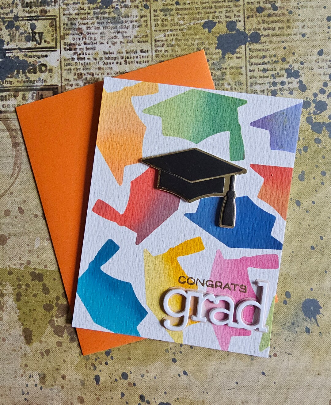 Congrats Graduation Card - Handmade Greeting Card for High School or ...