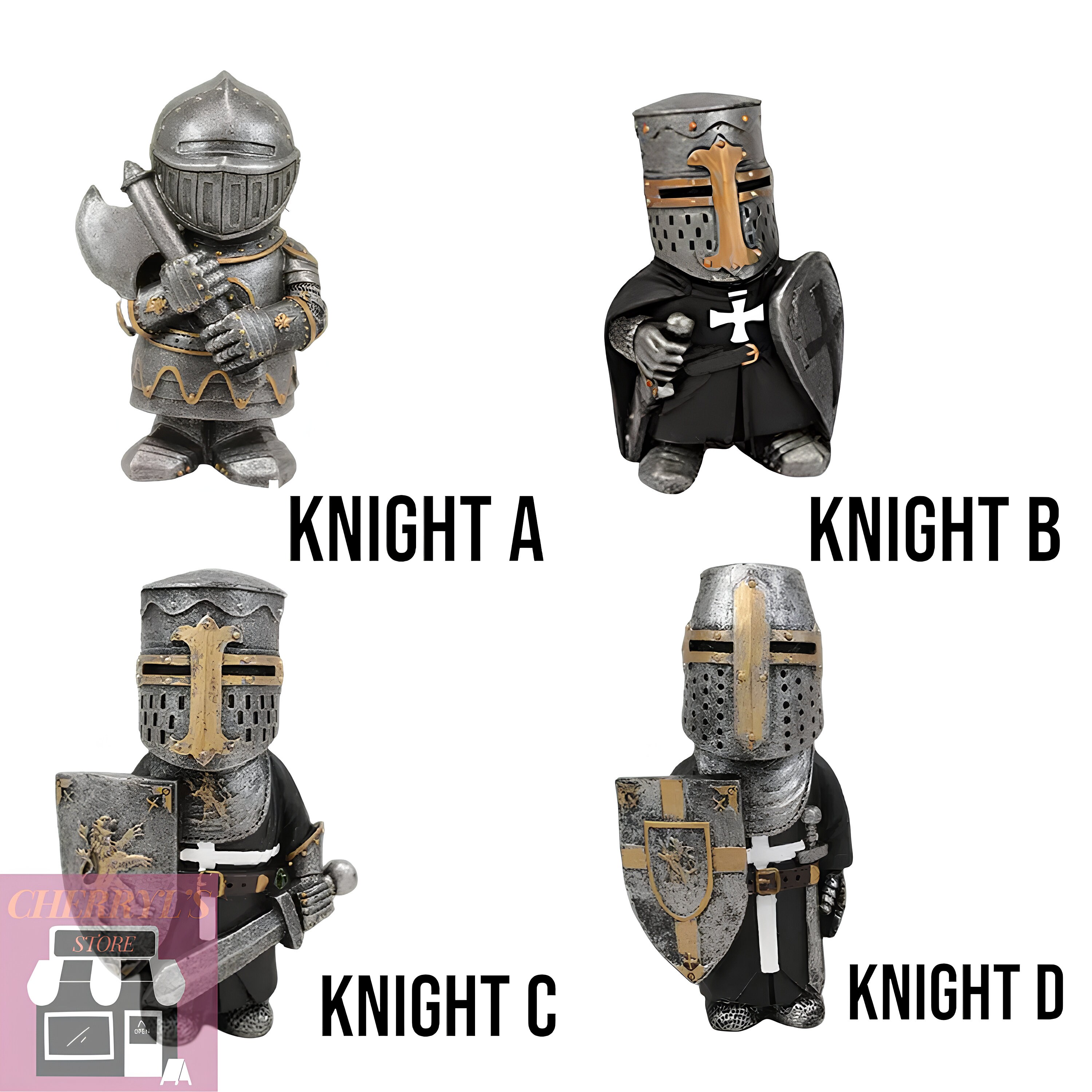 Knight Garden Gnomes Protect Your Garden - Etsy UK