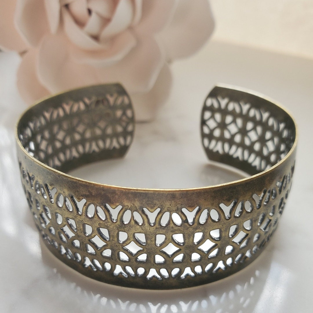 Cuff Bracelet Vintage Cuff Bracelet Brass Cuff Bangle Womens Bracelet ...
