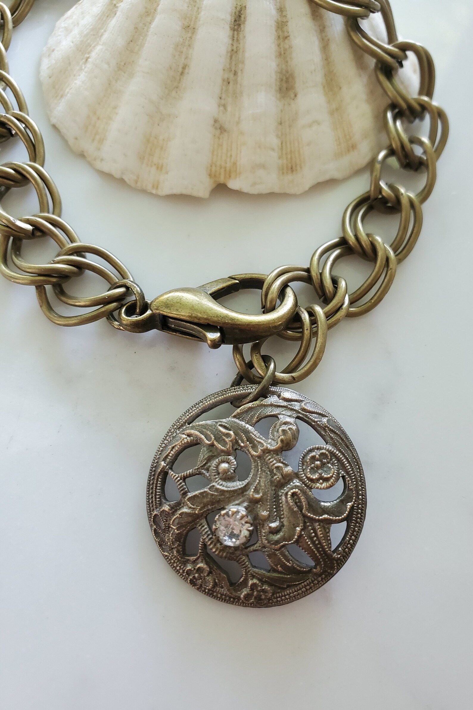 Antique Button Bracelet Statement Bracelet Nostalgic Jewelry Victorian ...