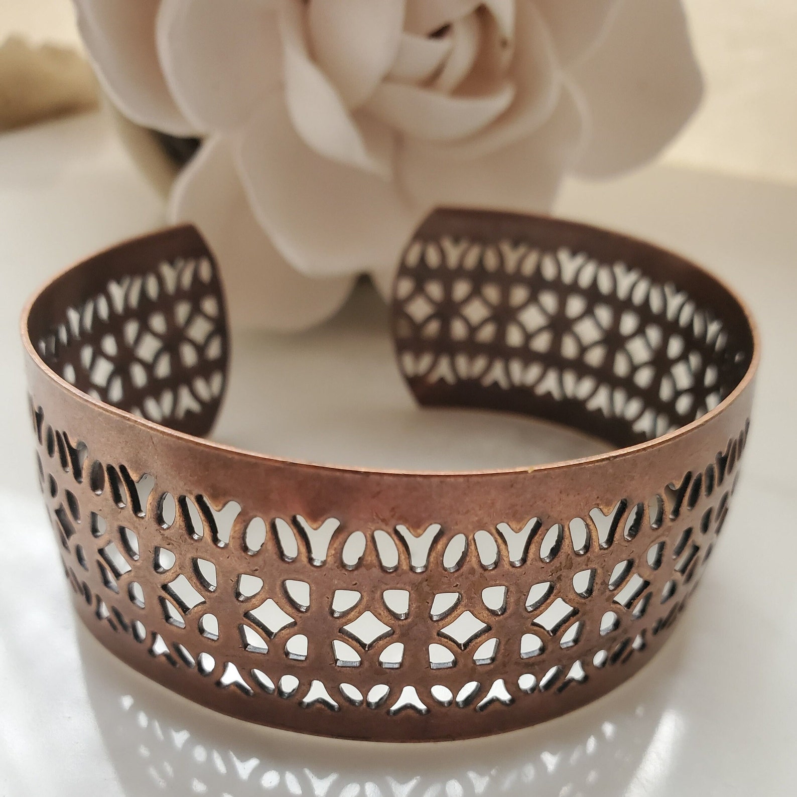 Copper Bracelet Women Copper Color Cuff Bracelet Vintage - Etsy