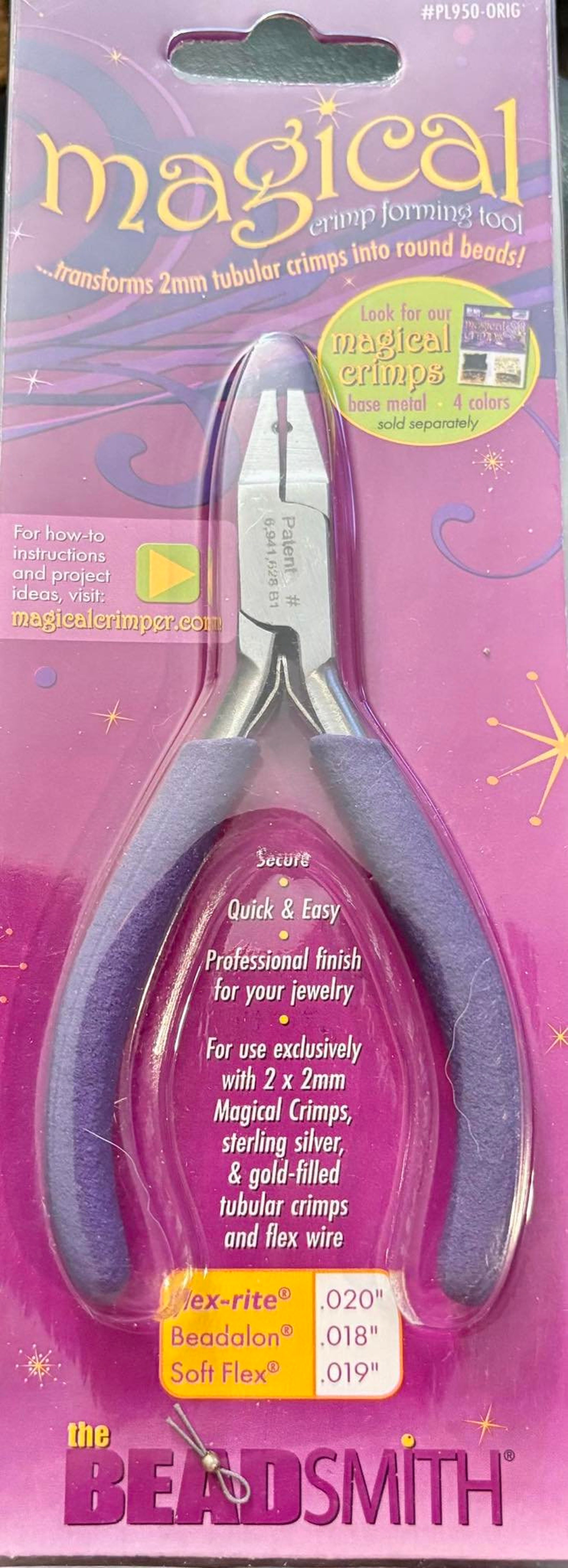 Beadsmith MAGICAL CRIMPER TOOL .018/.019/.024 Makes a Round Crimp Using ...