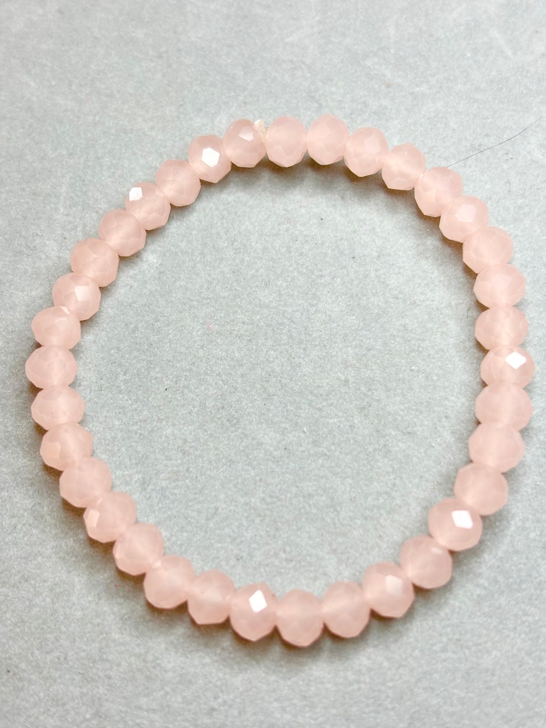 The Color Pink - Compassion: Bicone Crystal Stretch Bracelet 6.5 Inch ...