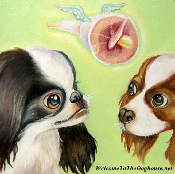 ORIGINAL Japanese Chin and Cavalier King Charles Spaniel | Etsy