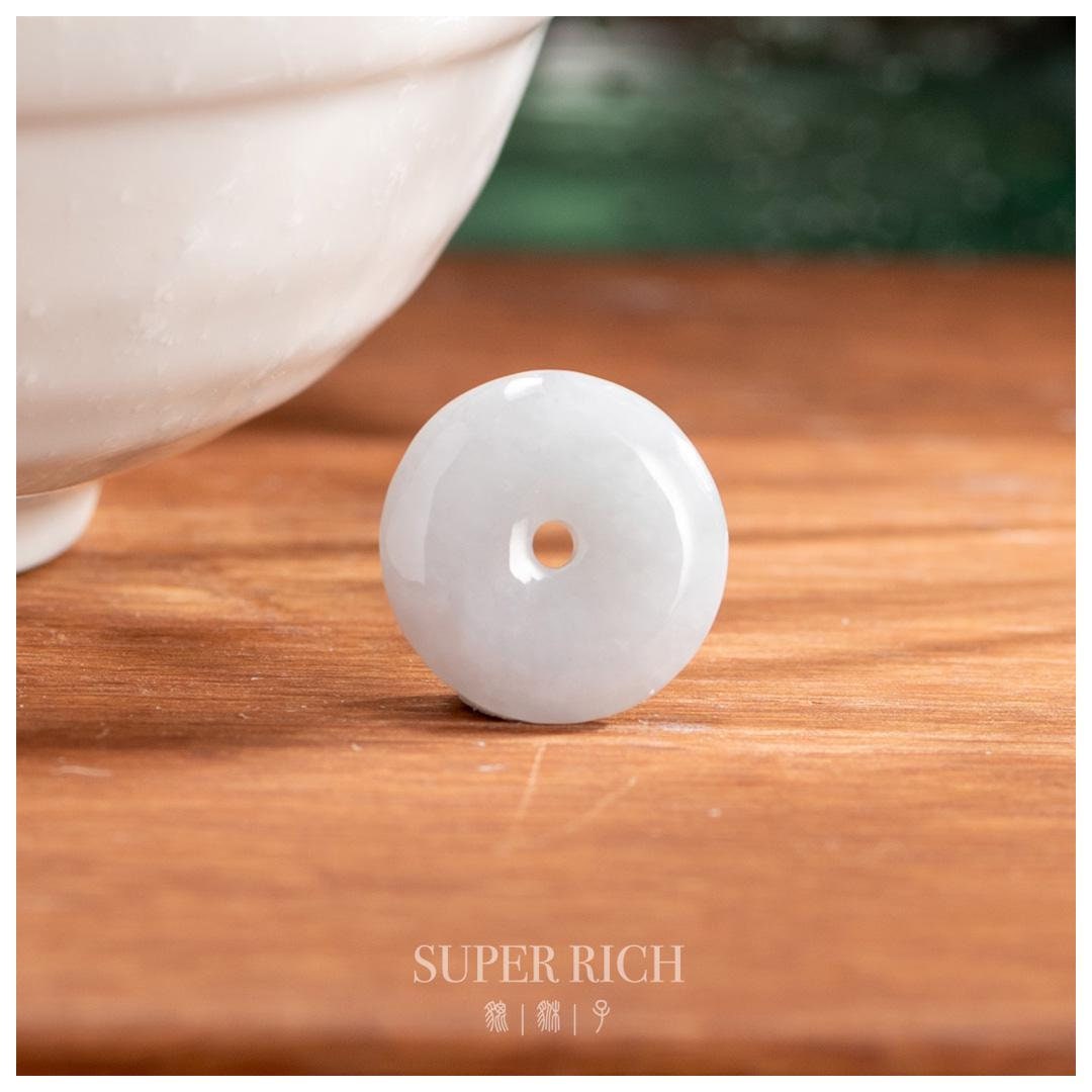 Exquisite Natural Grade A Jadeite Donut Pendant Untreated Type-a ...