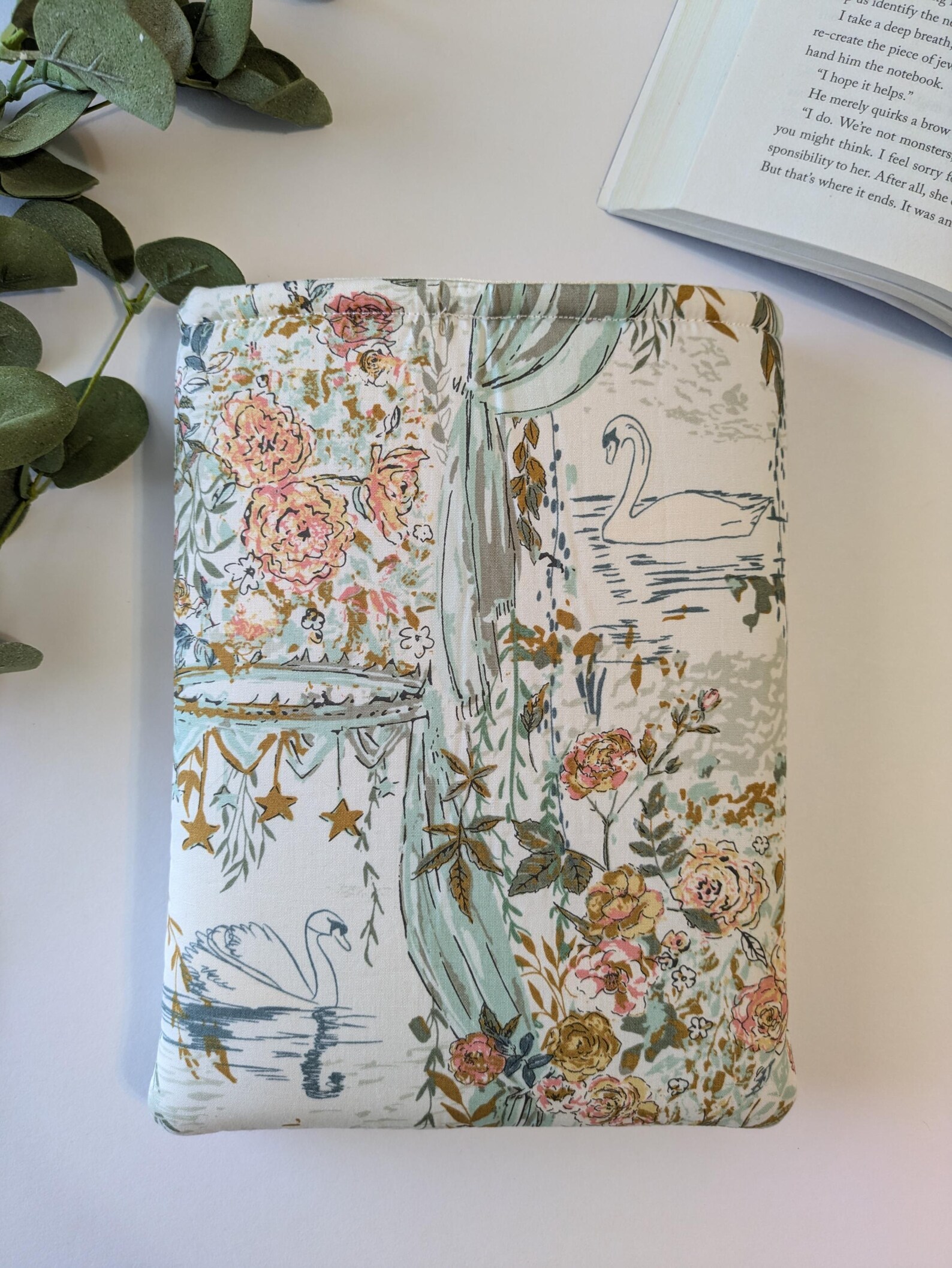 Swan Padded Book Sleeve Book Cover Book Protector Book Accessories ...