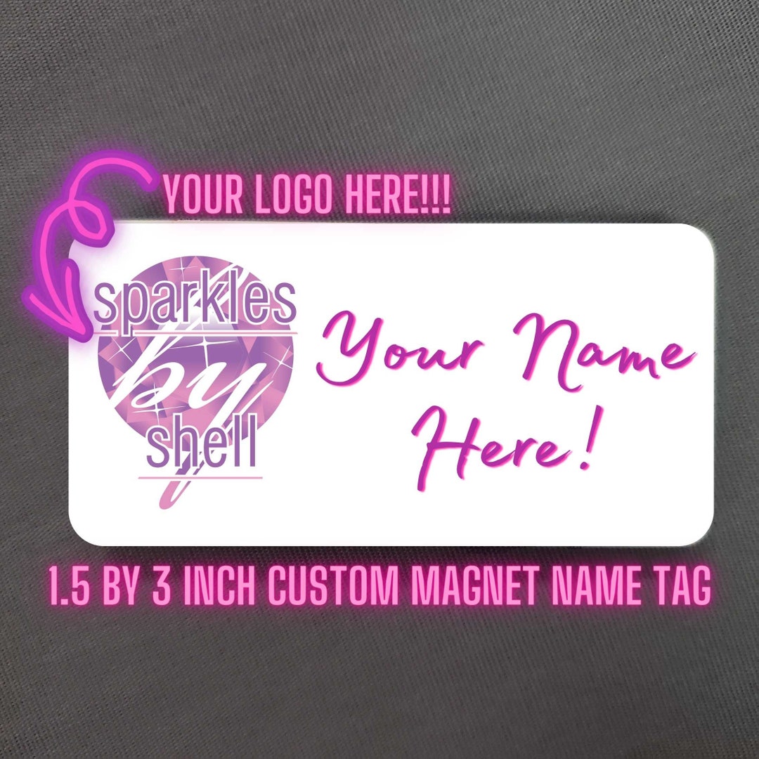 Personalized Name Tag, Full Color Name Badge, Custom Business Magnetic ...