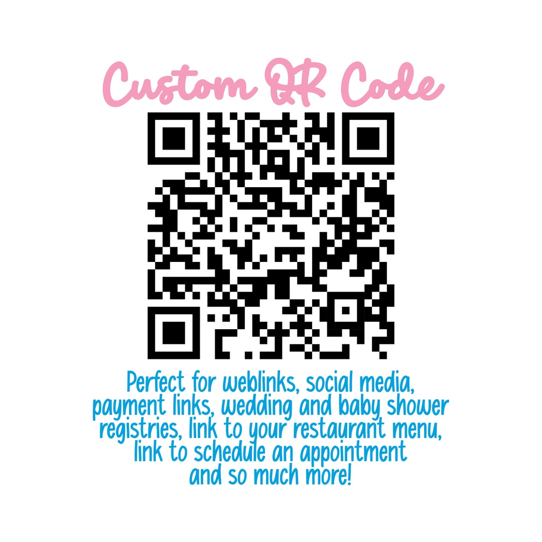 Custom QR Code Download, Baby Registry, Wedding Registry, Social Media ...