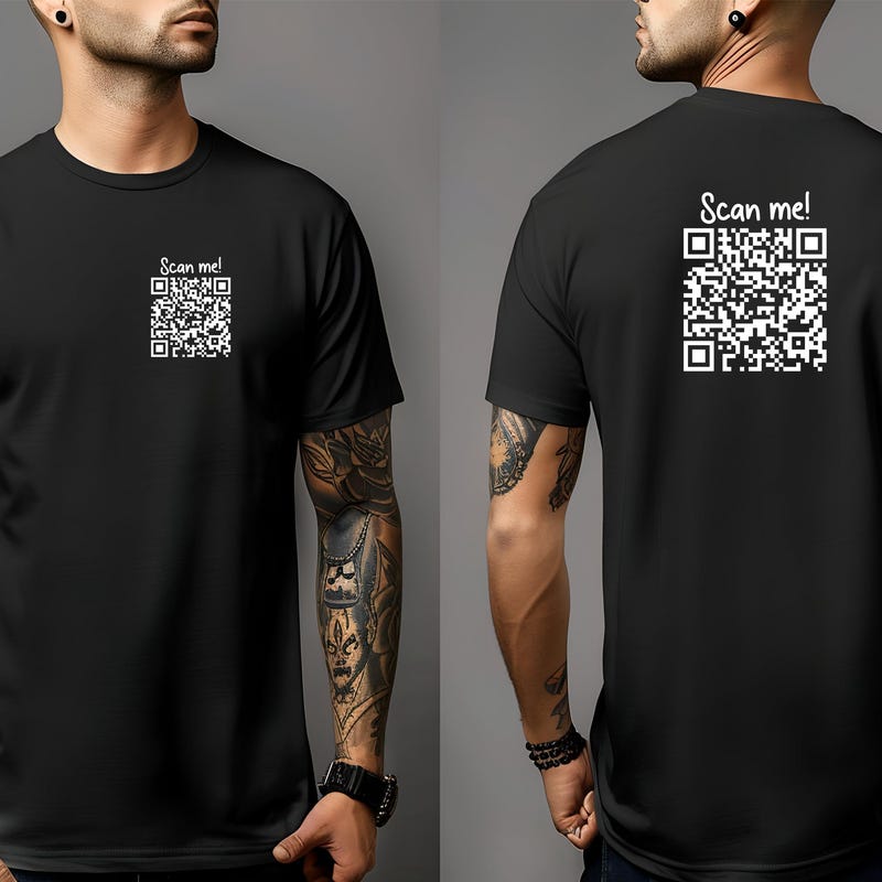 Personalized Qr Code T Shirts - Etsy