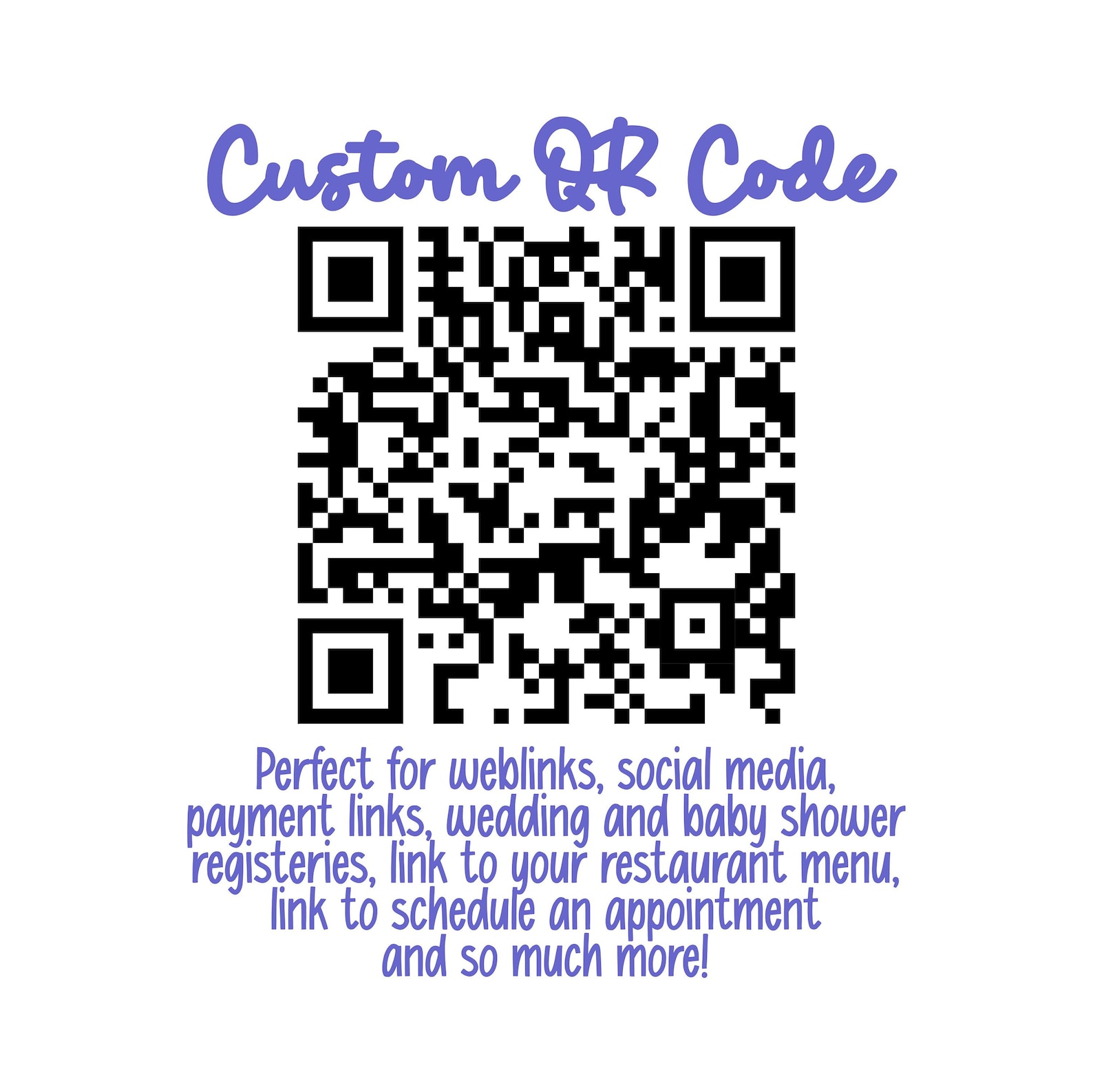 Custom QR Code Download, Social Media, Website, Small Business, Payment ...