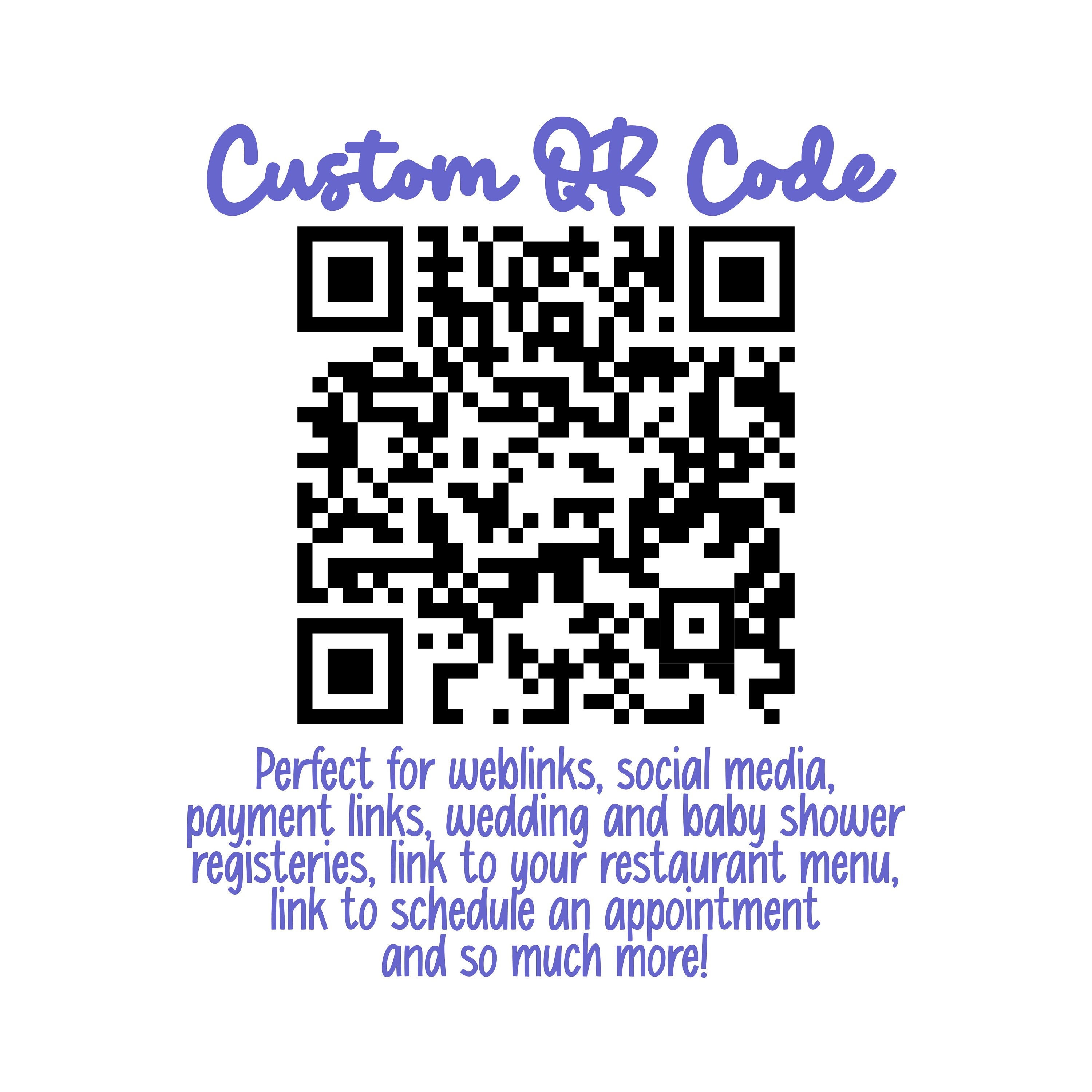 Custom QR Code Download, Social Media, Website, Small Business, Payment ...