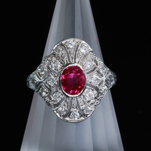 Art Deco Ruby Ring - Etsy