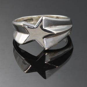 Our Handmade Shooting Star Ring, Sterling Silver Celestial Jewelry, - Etsy
