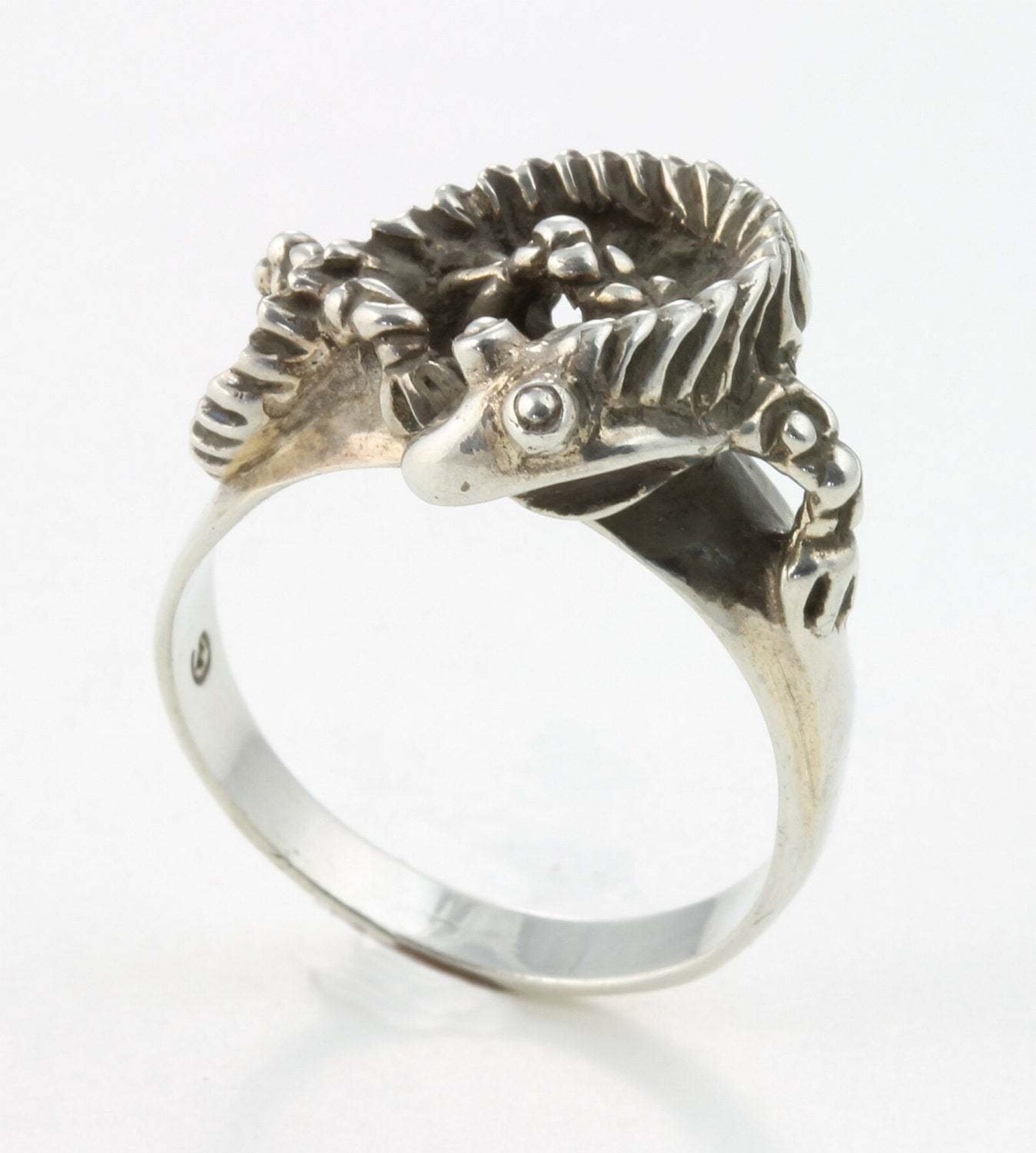 Handmade Sterling Silver Lizard Ring, Amphibian, Statement, Unisex ...