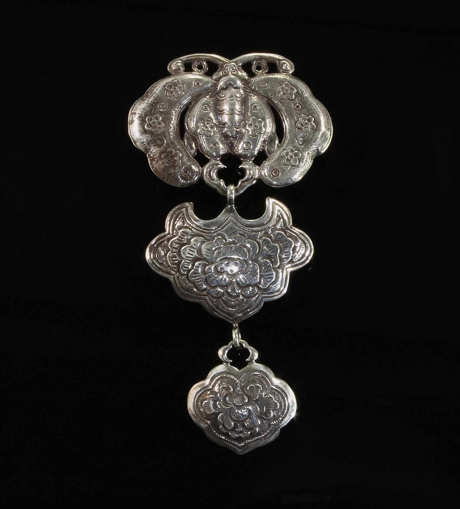 Vintage Stephen Dweck Sterling Silver Clip on Drop Earrings, Moth ...