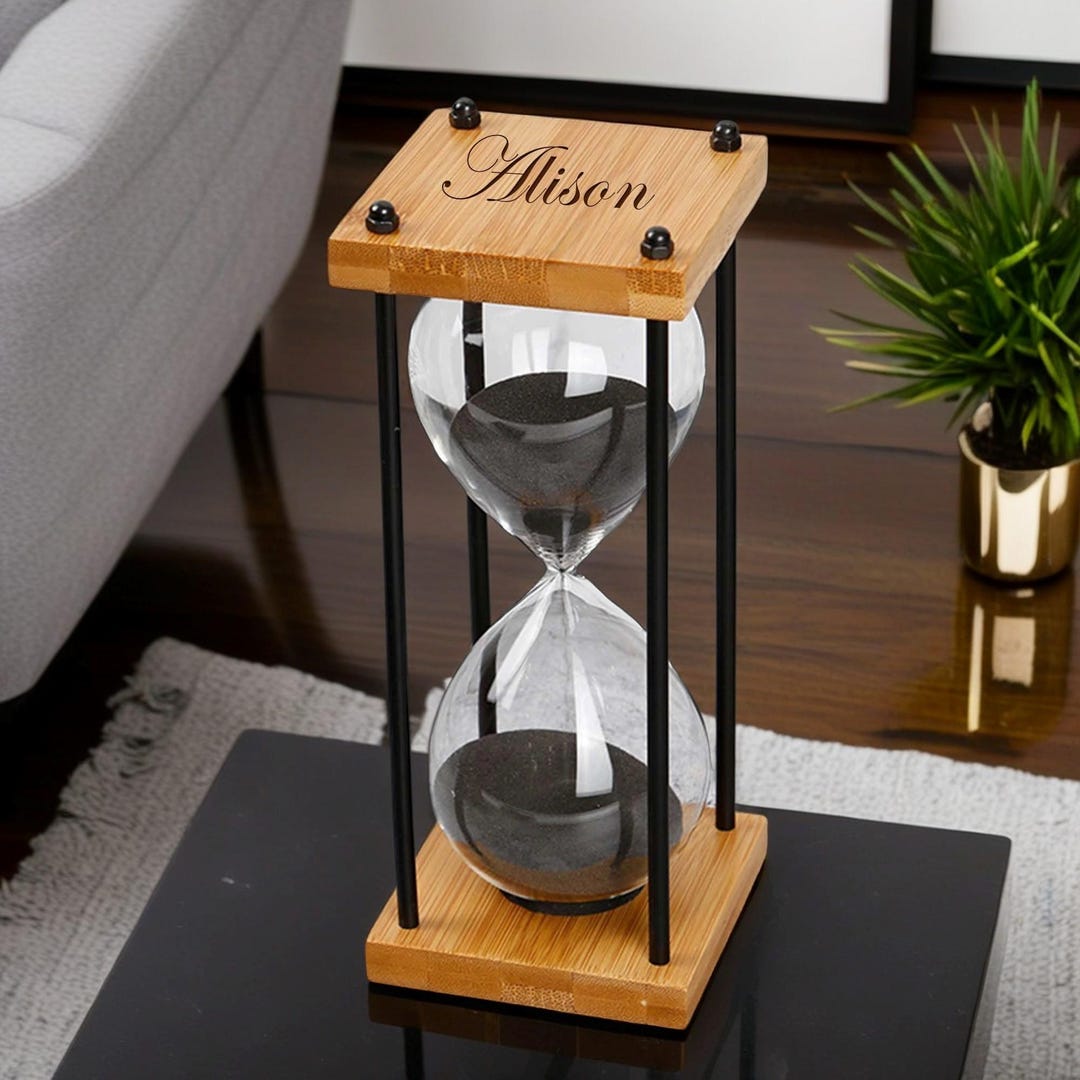 Customized Text Hourglass, Personalized Name Hourglass, Thirty-minute ...