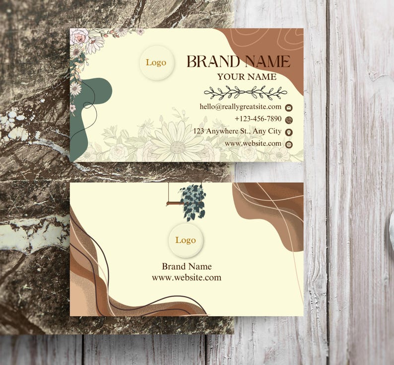 Modern Business Card Minimalist Business Card Busy Cards Digitally ...