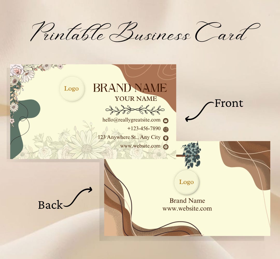 Modern Business Card Minimalist Business Card Busy Cards Digitally ...