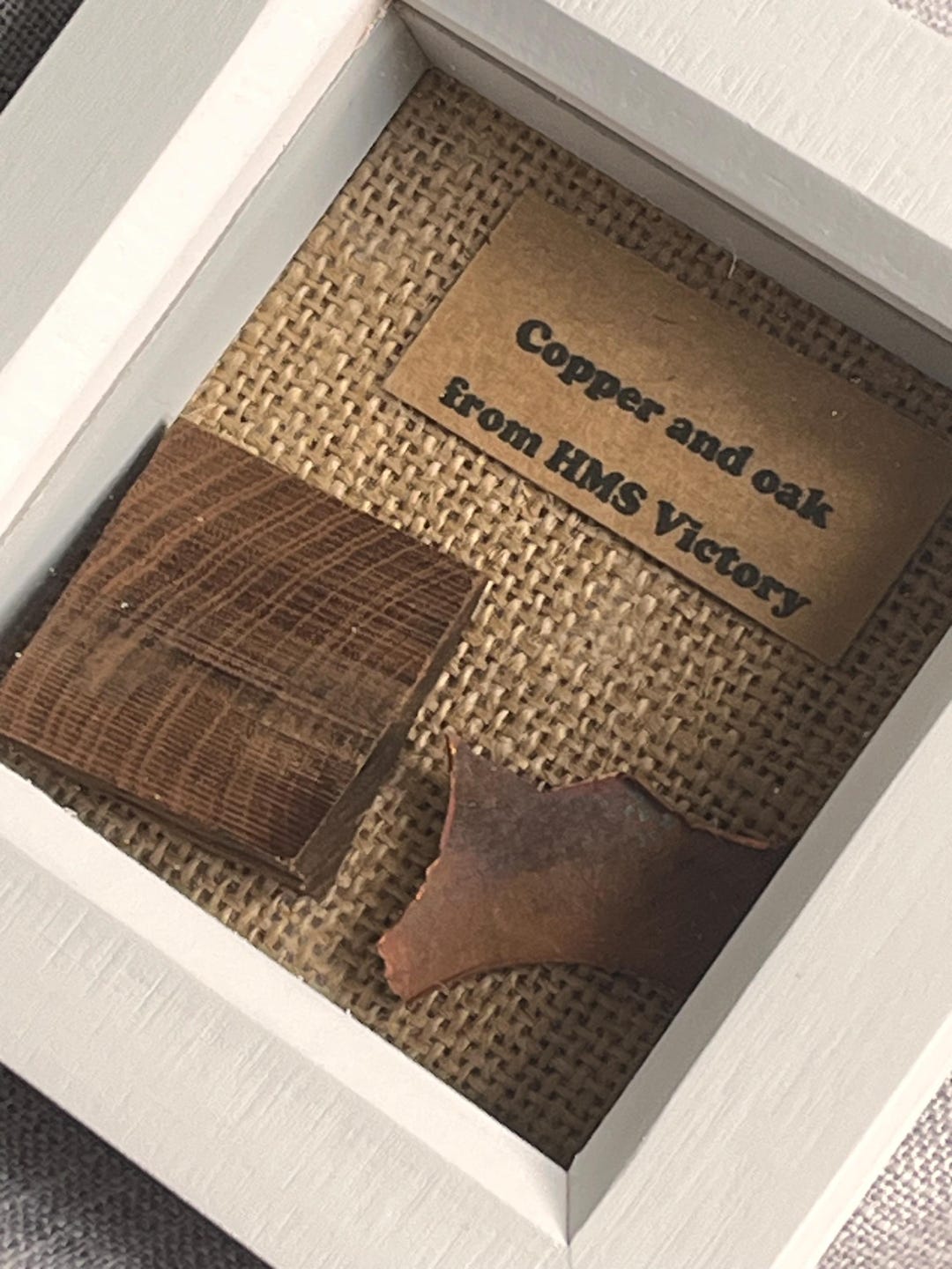 Framed HMS Victory Oak and Copper - Etsy