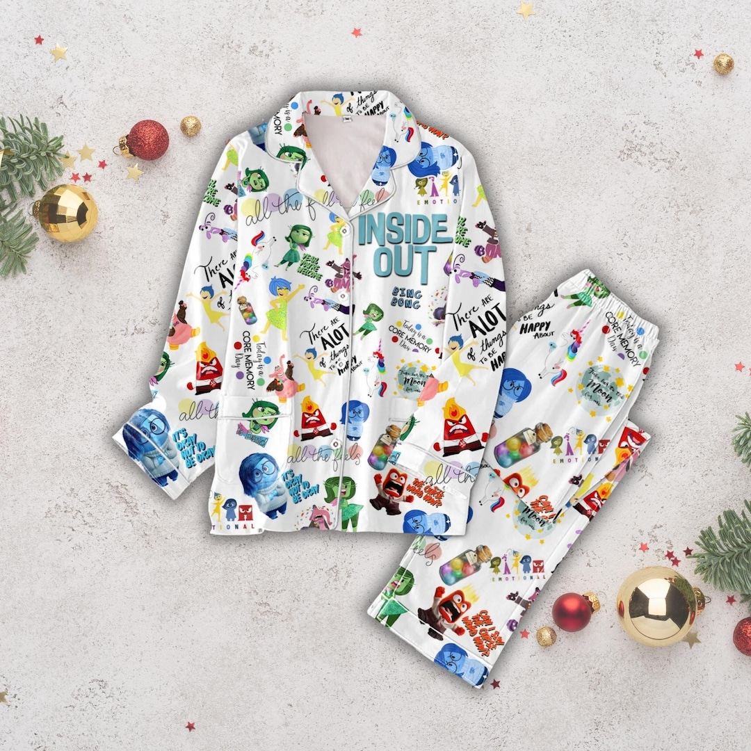 Inside Out 2 Pajamas Set, Disney Emotions Pajamas, Disney Inside Out ...