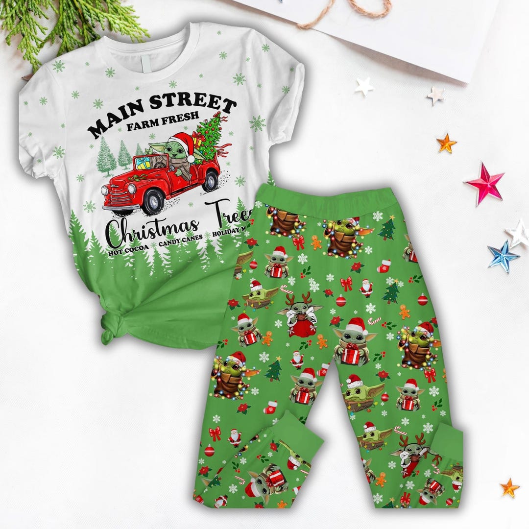 Main Street Farm Fresh Pajamas Set, Christmas Tree Pajamas for Party ...