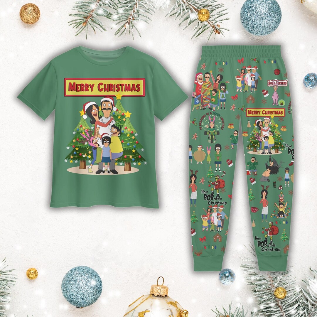 Bobs Burgers Pajamas Set, Bobs Burgers Christmas Pajamas, Bob Belcher ...
