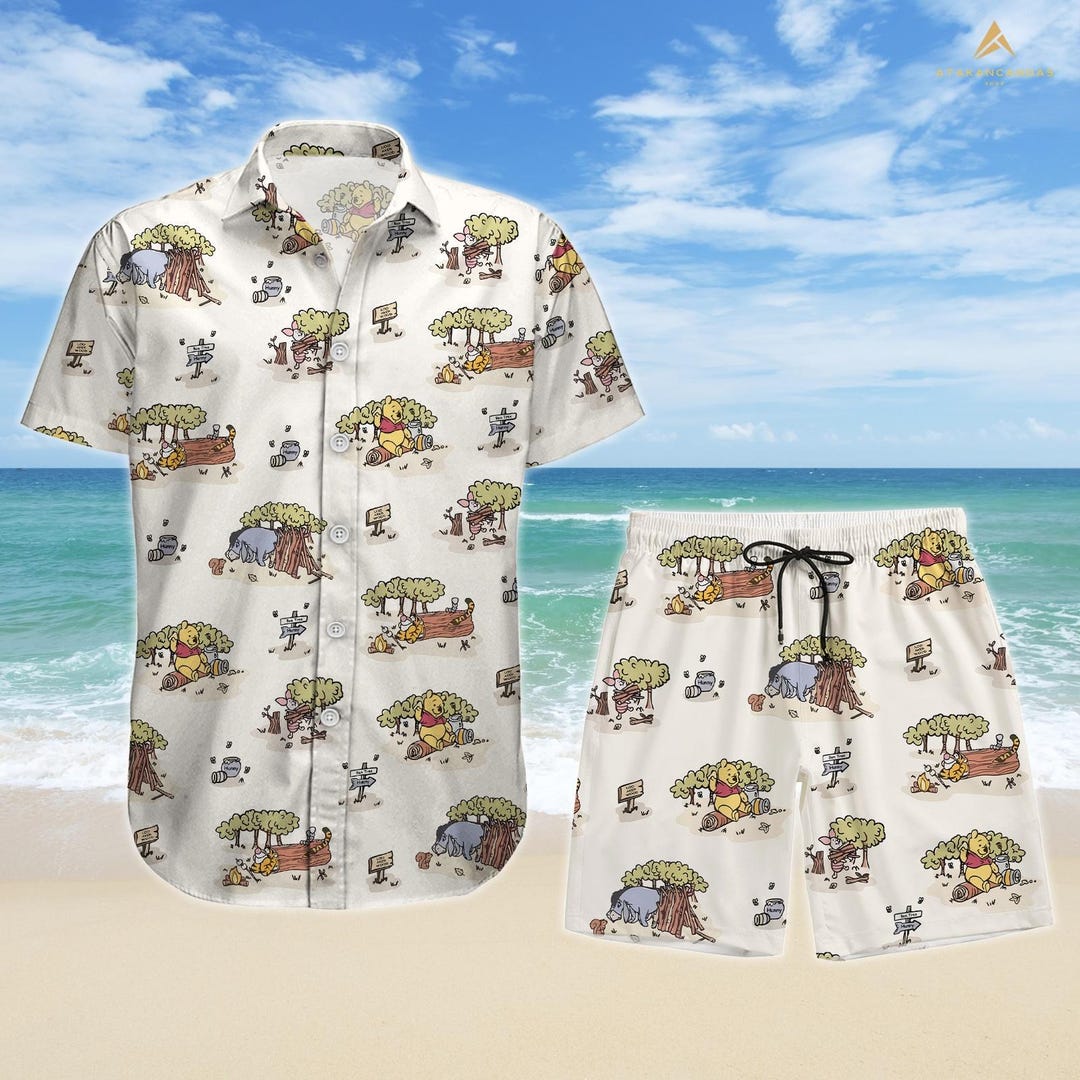 Winnie the Pooh Button Shirt, Pooh and Friends Hawaii Shirt, Eeyore ...
