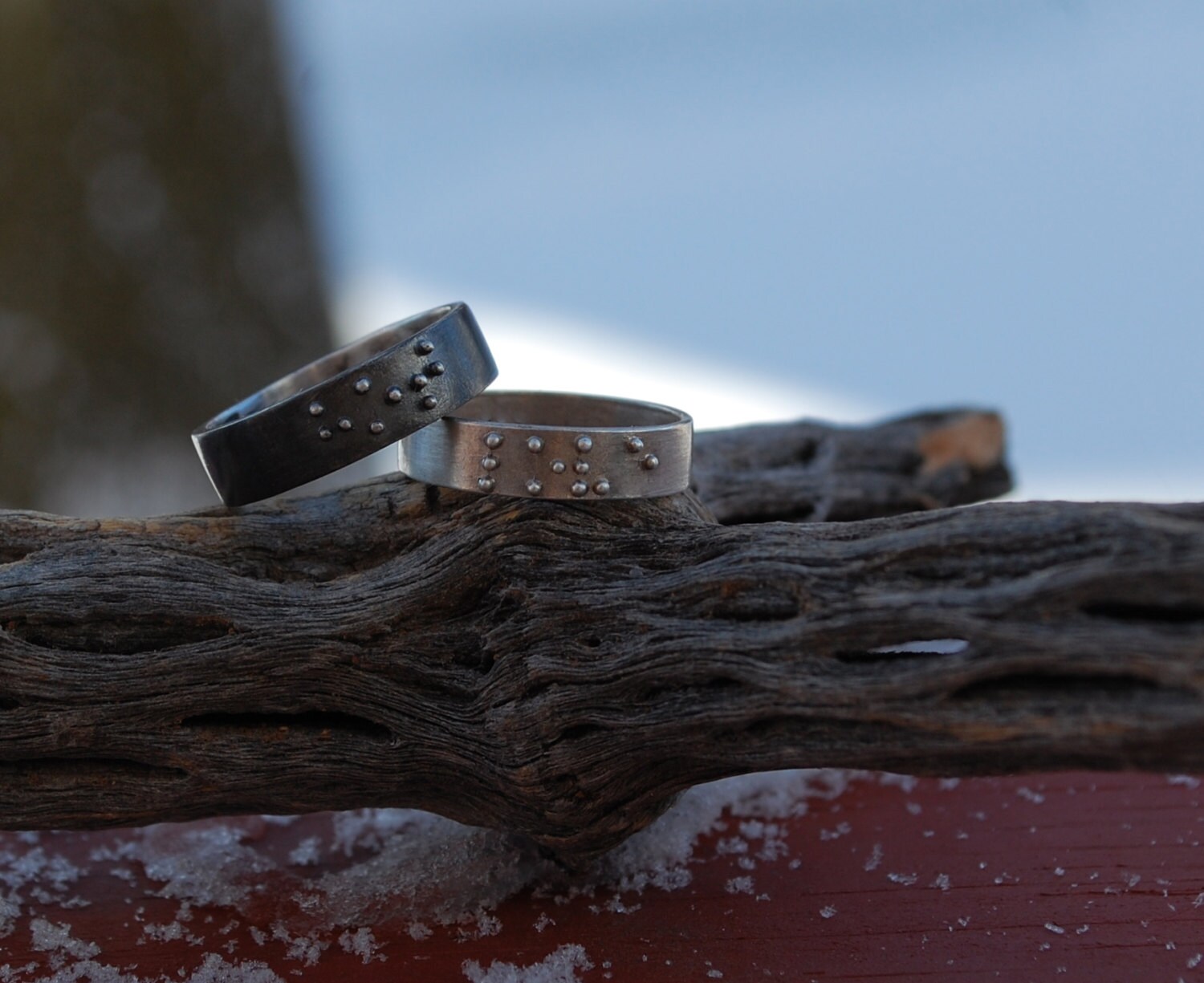 5mm Love Braille Commitment Sterling Silver Ring Oxidized - Etsy