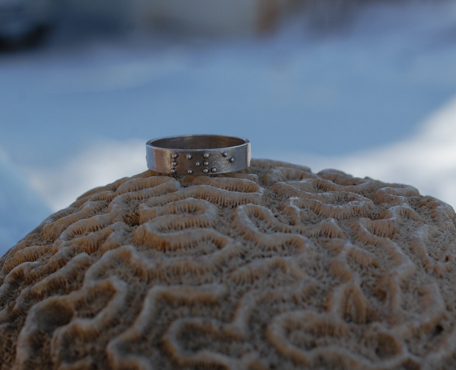 5mm Love Braille Commitment Sterling Silver Ring Oxidized - Etsy