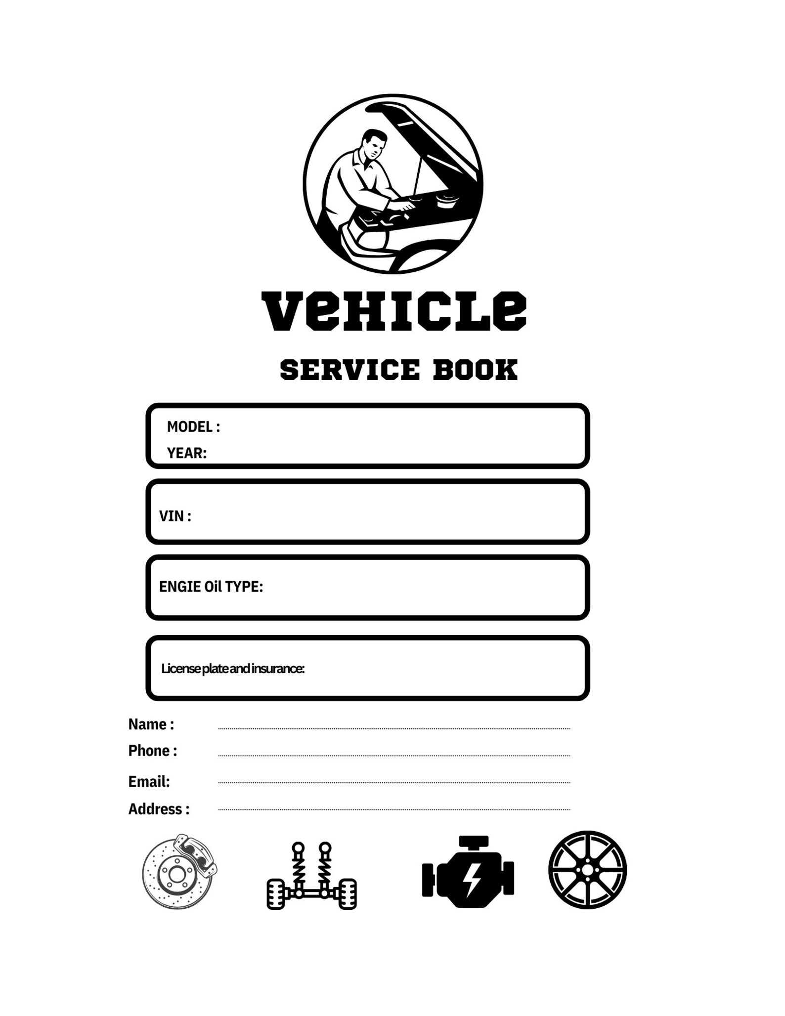 Vehicle SERVICE BOOK - Etsy