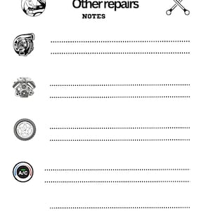 Vehicle SERVICE BOOK - Etsy