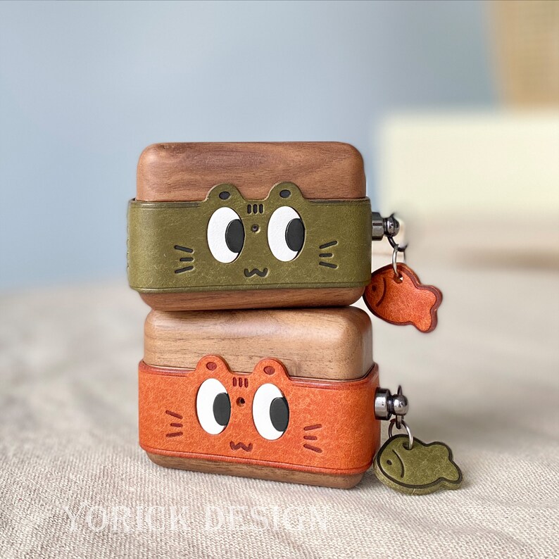 Personalized Leather Airpods Pro Headphone Case With Keychain, Custom ...