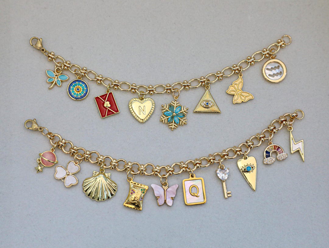 Custom Charm Bracelet,personalized Charm Bracelet,pick Your Own Charms ...