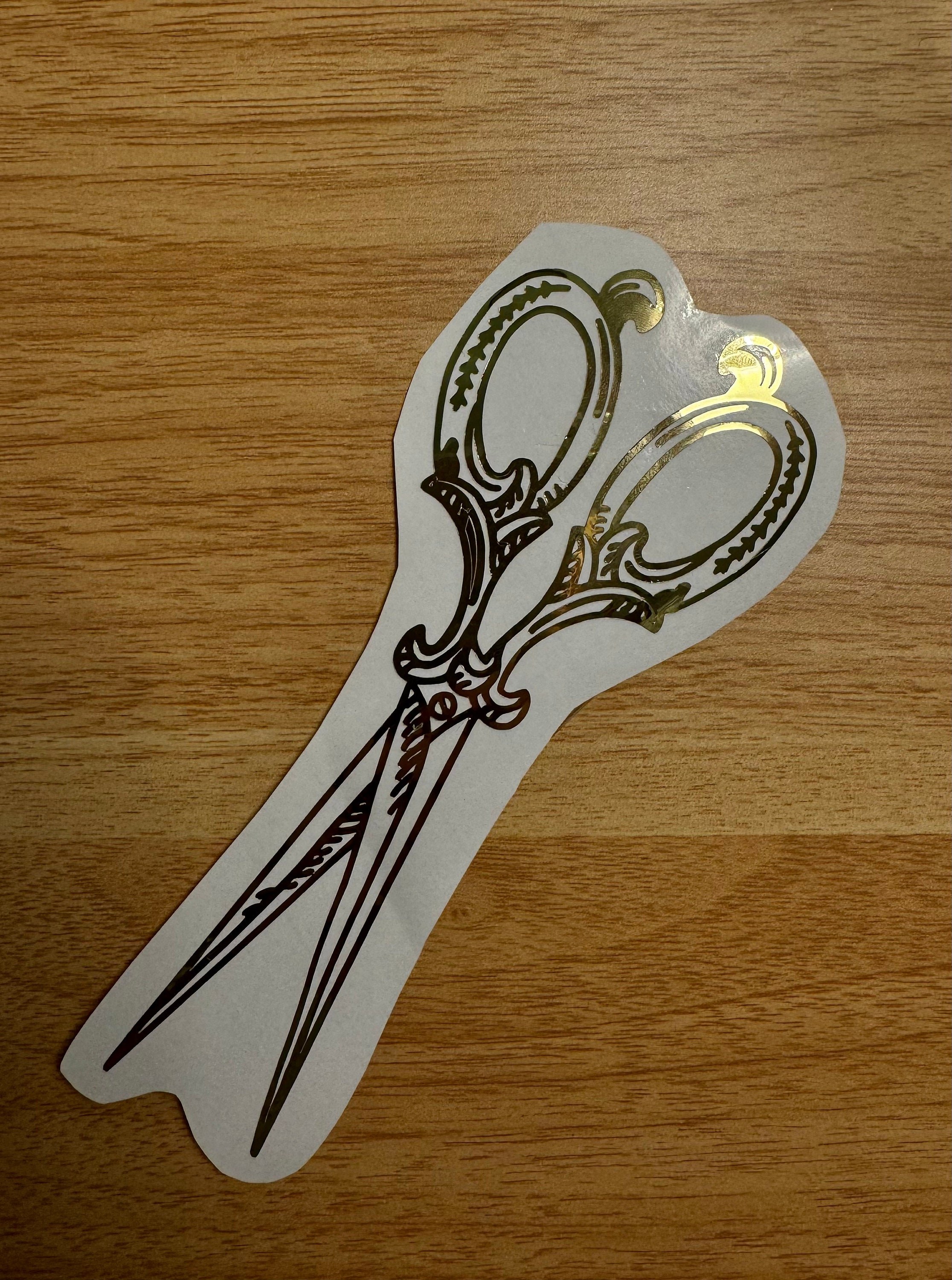 Antique Scissors Vinyl Sticker CUSTOM Colors Available - Etsy