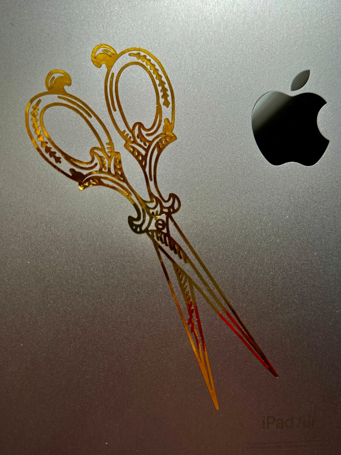 Antique Scissors Vinyl Sticker CUSTOM Colors Available - Etsy