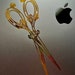Antique Scissors Vinyl Sticker CUSTOM Colors Available - Etsy