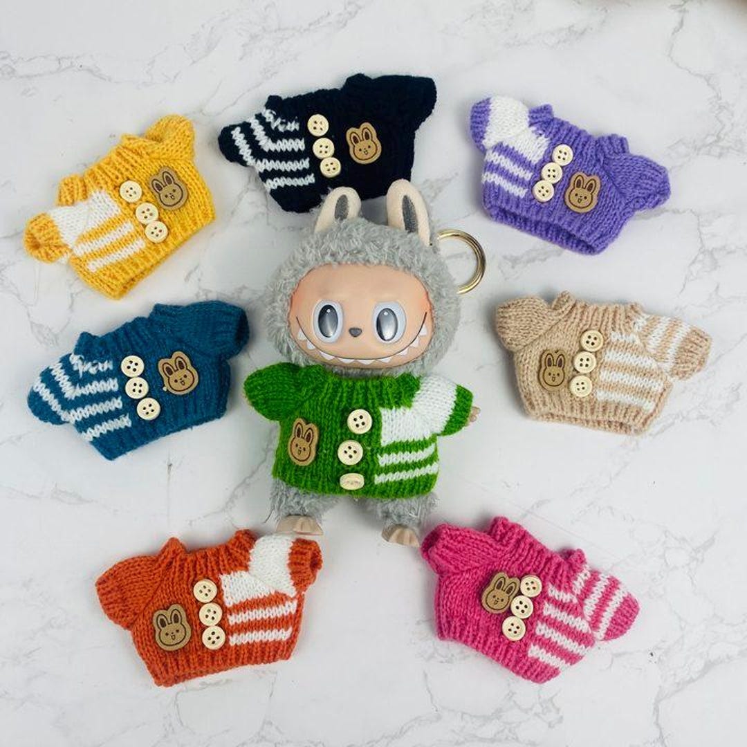Lalulu Clothes Suitable for 17cm Dolls Rabbit Logo Sweater NO Labubu - Etsy