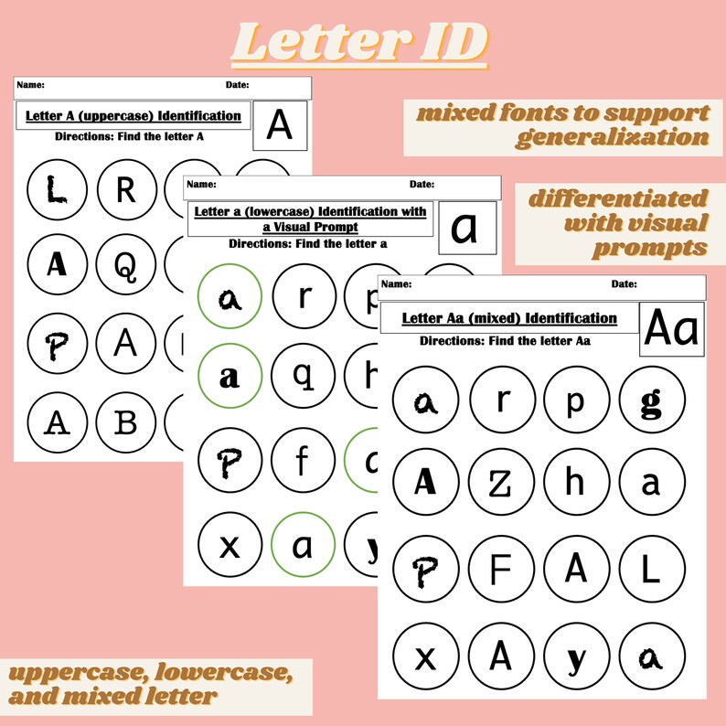Adapted Letter of the Week Worksheets- Letter A - Etsy