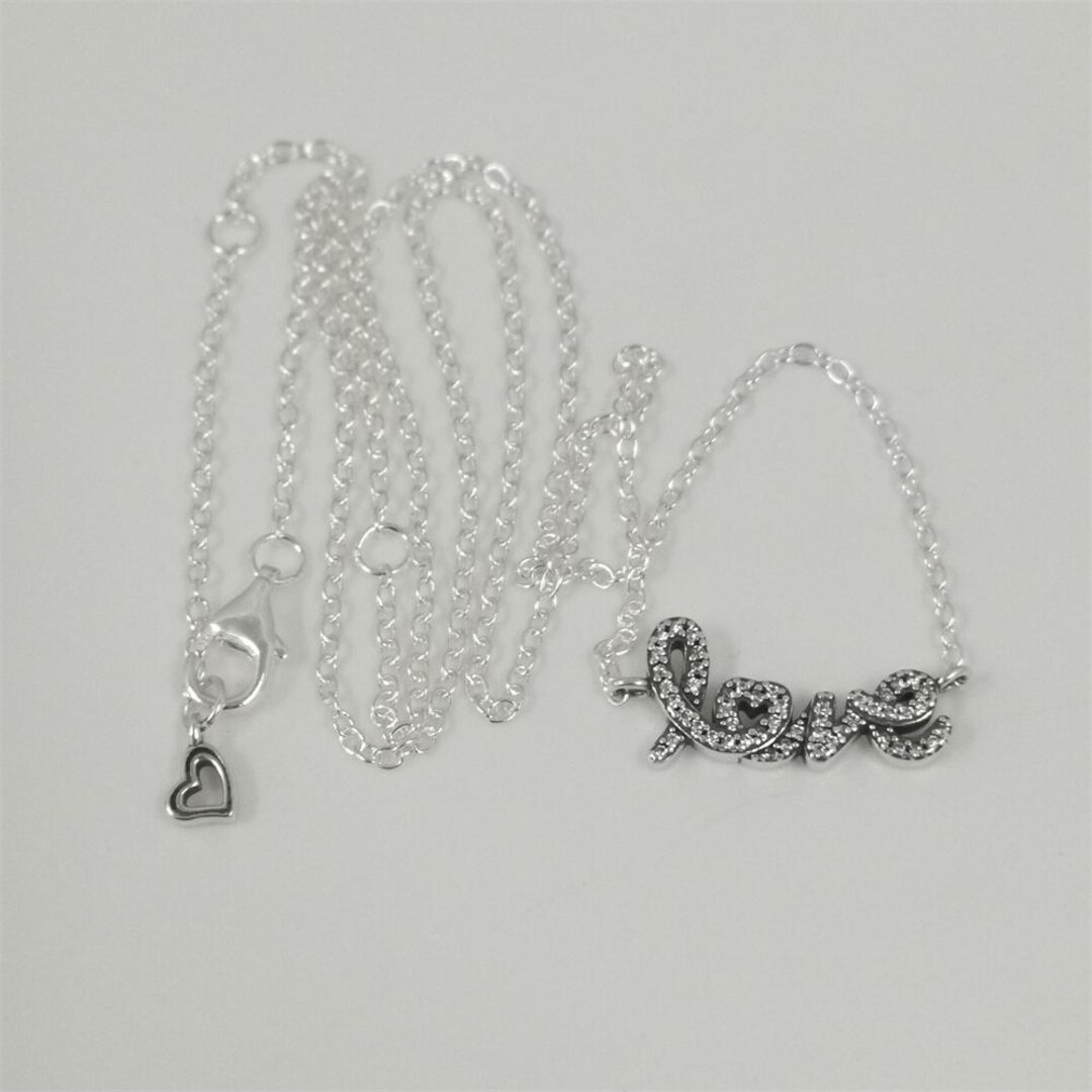 Pandora Sparkling Handwritten Love Collier Necklace 45CM - Etsy