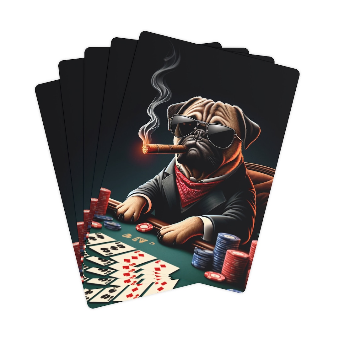 Pug Playing Cards | Dog Playing Cards | Pug Gifts | Poker | Dog Lover ...