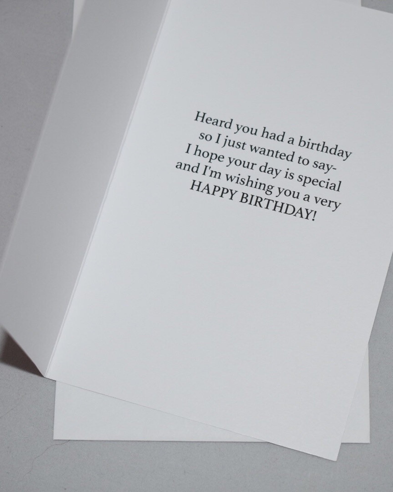 Happy Birthday Greeting Card Words Inside - Etsy