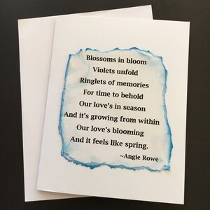 Blank Love Poetry Note Card - Etsy