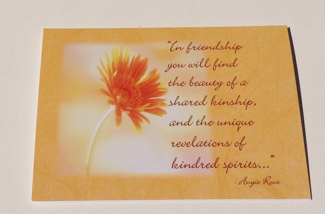 Blank Daisy Friendship Card With Quote - Etsy