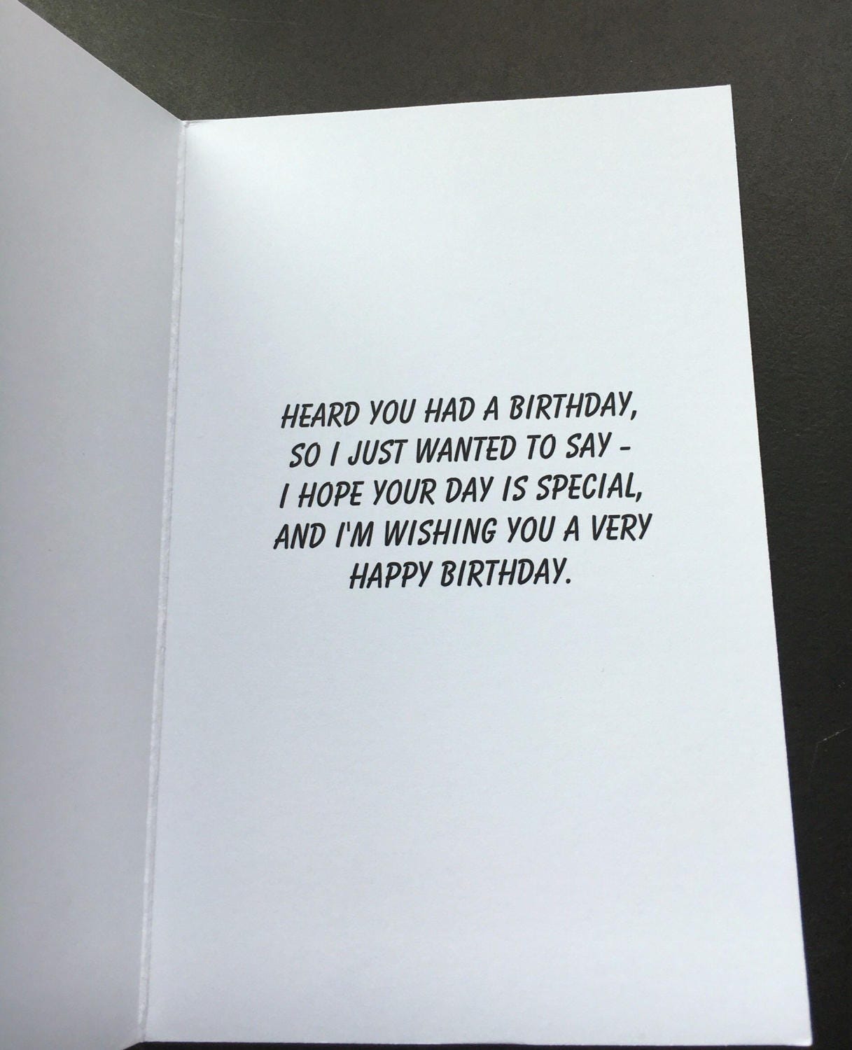 Happy Birthday Greeting Card With Words Inside - Etsy