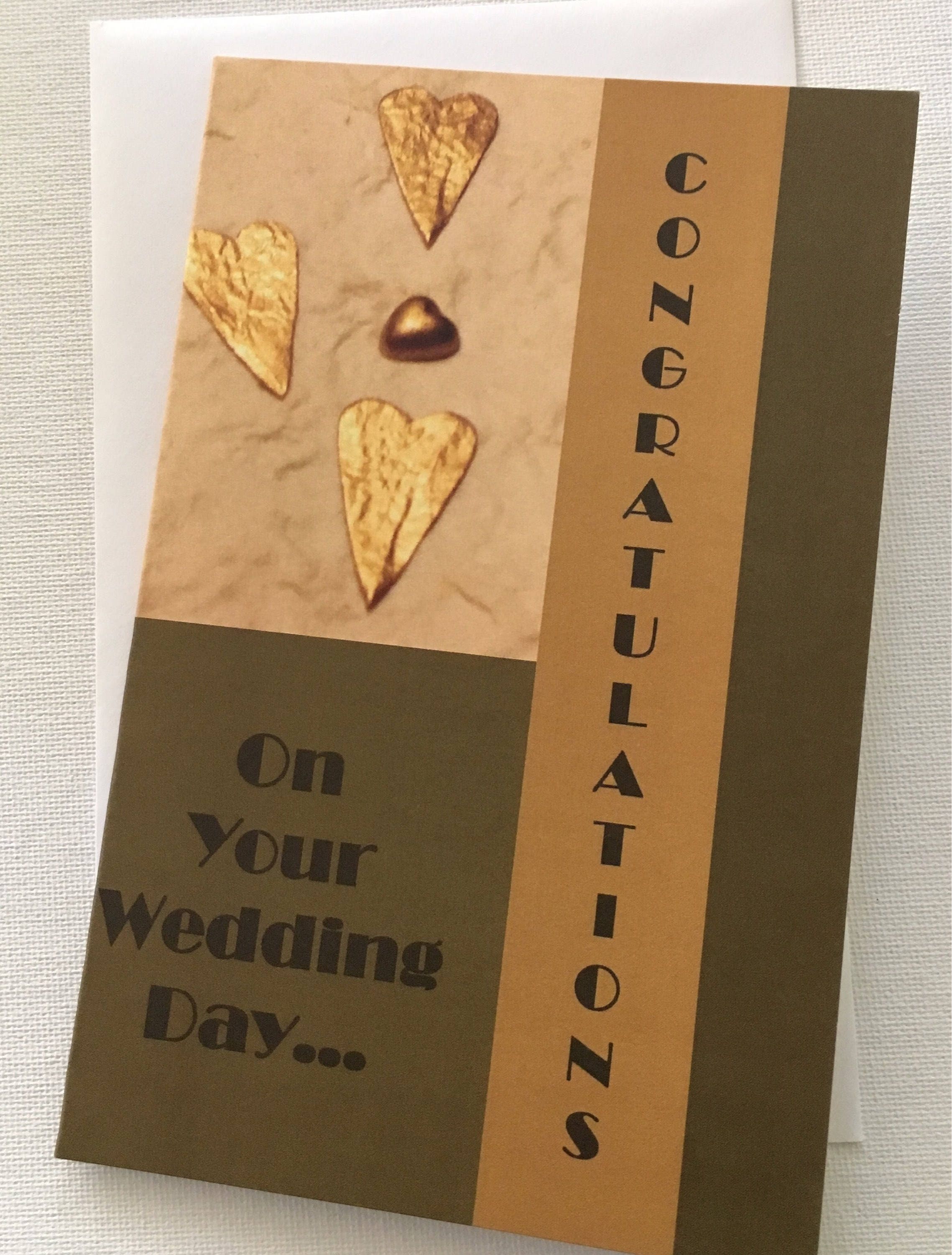 Congratulations on Your Wedding Day Greeting Card - Etsy