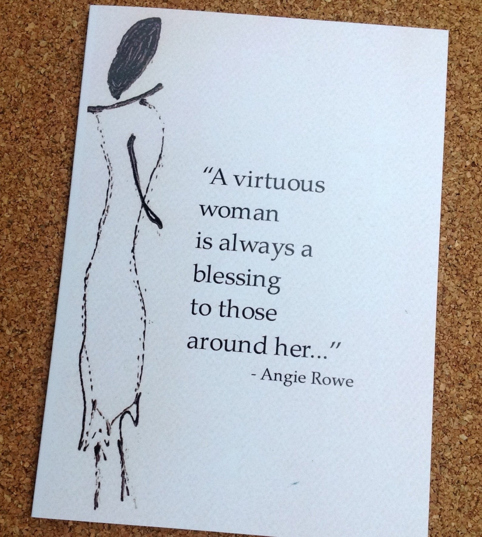 A Virtuous Woman Quote Greeting Card for Any Occasion - Etsy