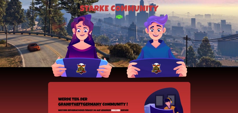 Fivem Server Website Web Design Grand Theft Auto 5 Fivem Website GTARP ...